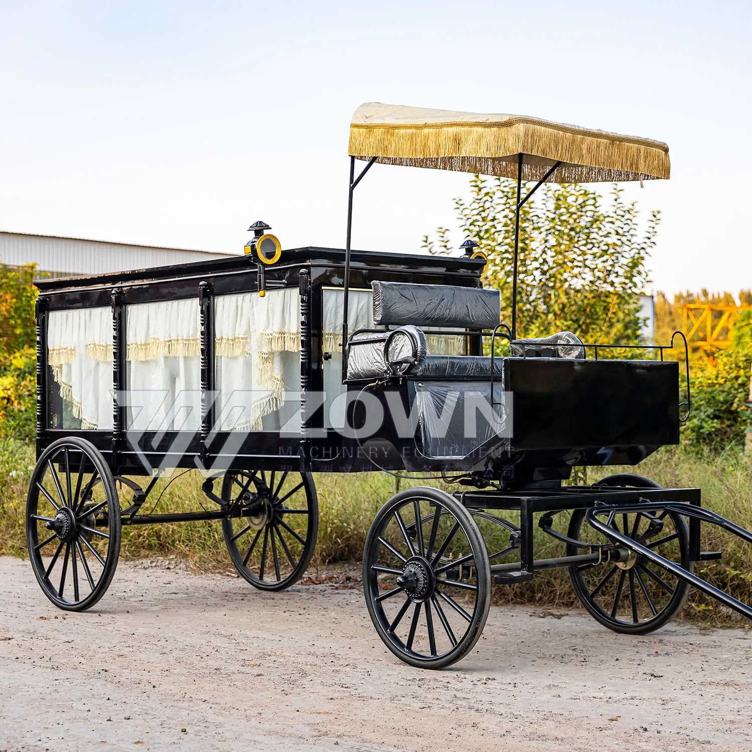 White and Black Classic Car Hearse Color Can Be Customized According to ...