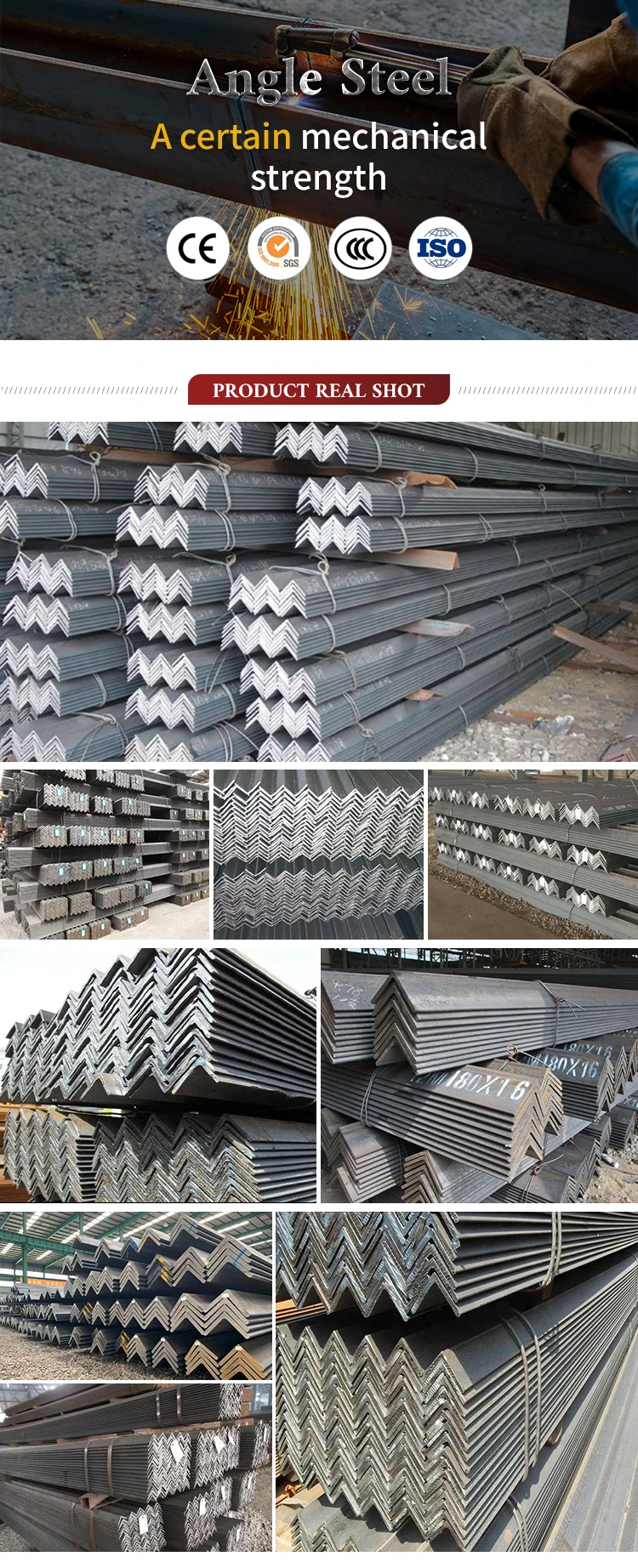 High Quality 50x50x5mm Galvanized Steel Angle Bar Equal Type for ...