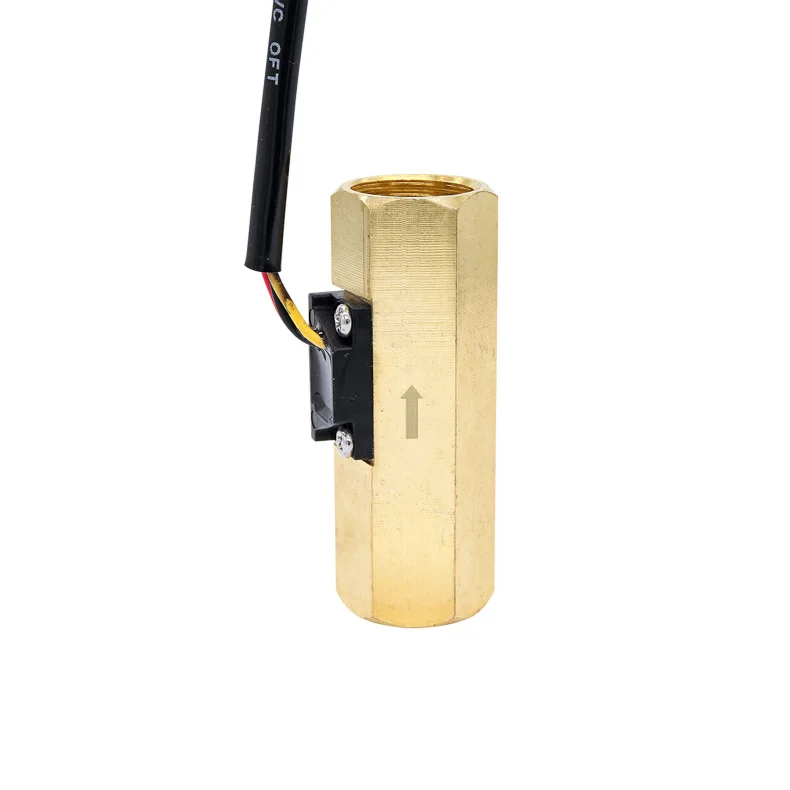 G1/2 Hall Effect Brass Flow Meters DC3-24v Pulse Flow Sensors Water ...