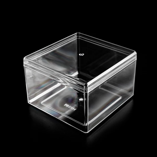 16oz Transparent Square Ps Plastic Box With Lid For Cake Dessert ...