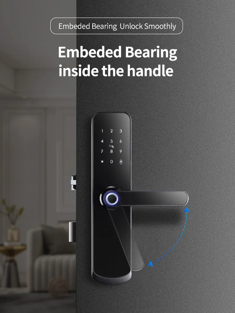 Tediton Fechadura Digital Smart Door Lock With Finger Print and Keys ...