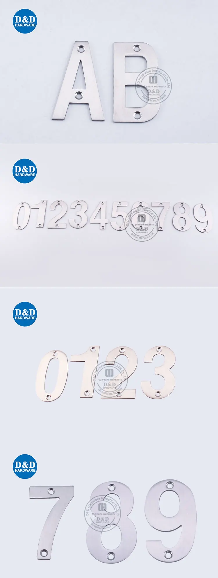 Stainless Steel Sign Plate Letter Number Door Sign Plate for House ...