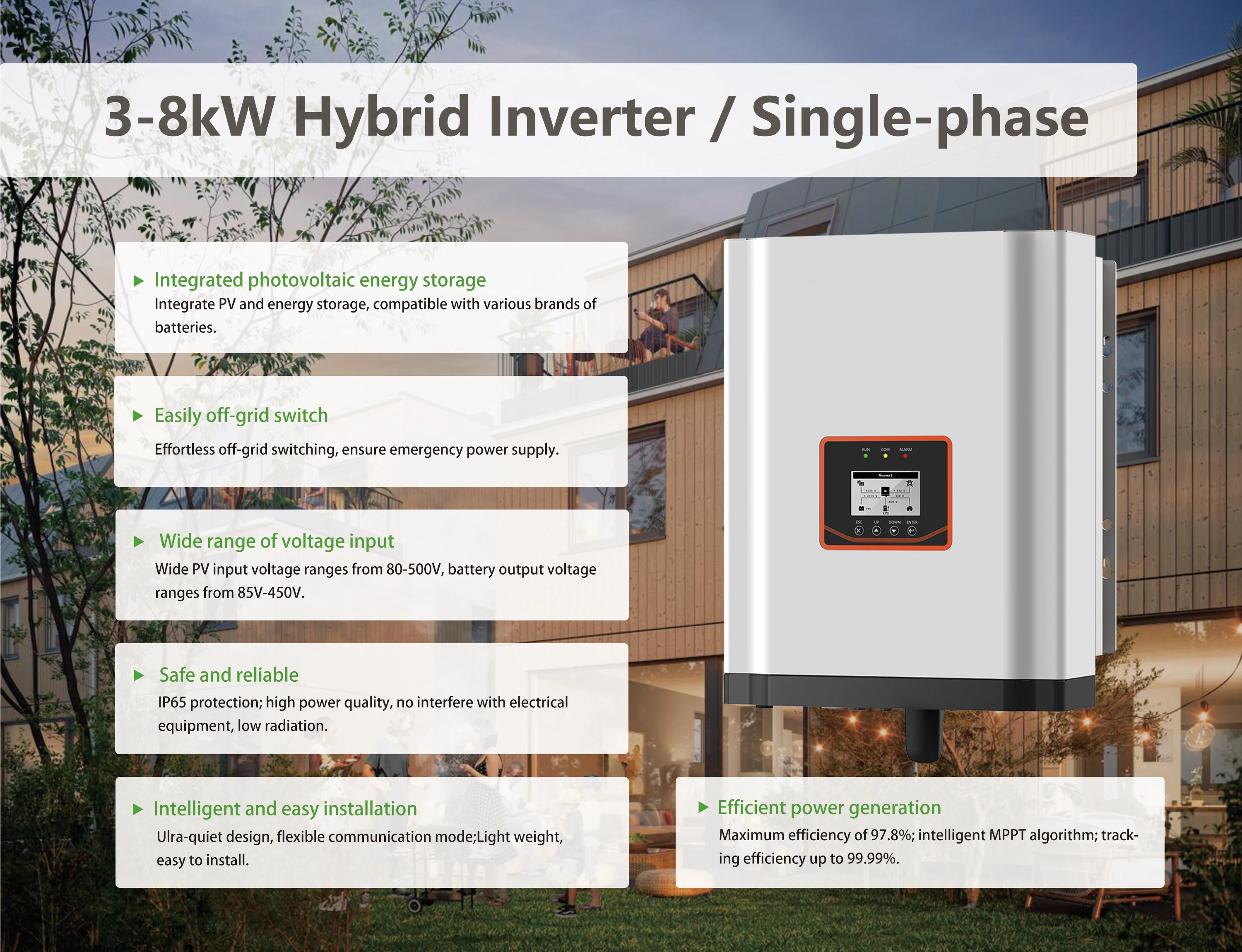 Turnlife 3kw 5kw Pure Sine Wave Photovoltaic Power Inverters Single ...