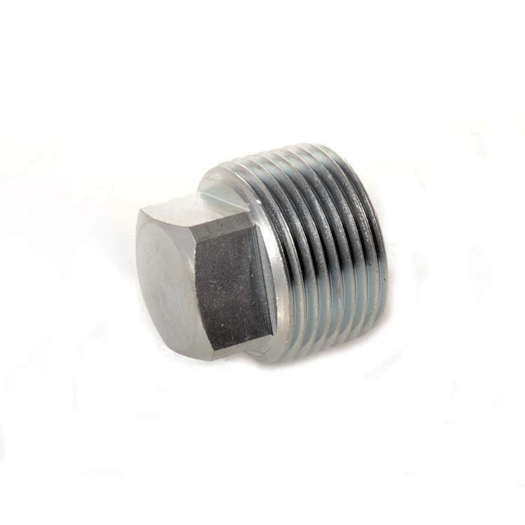 Stainless Steel Square Plugs Forged Pipe Fittings / High Pressure Male ...