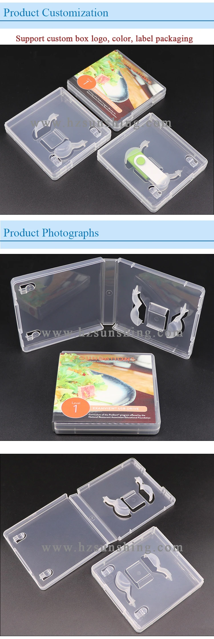 Swivel Usb Key Case Packaging Storage Plastic Pp Memory Card Box Usb ...