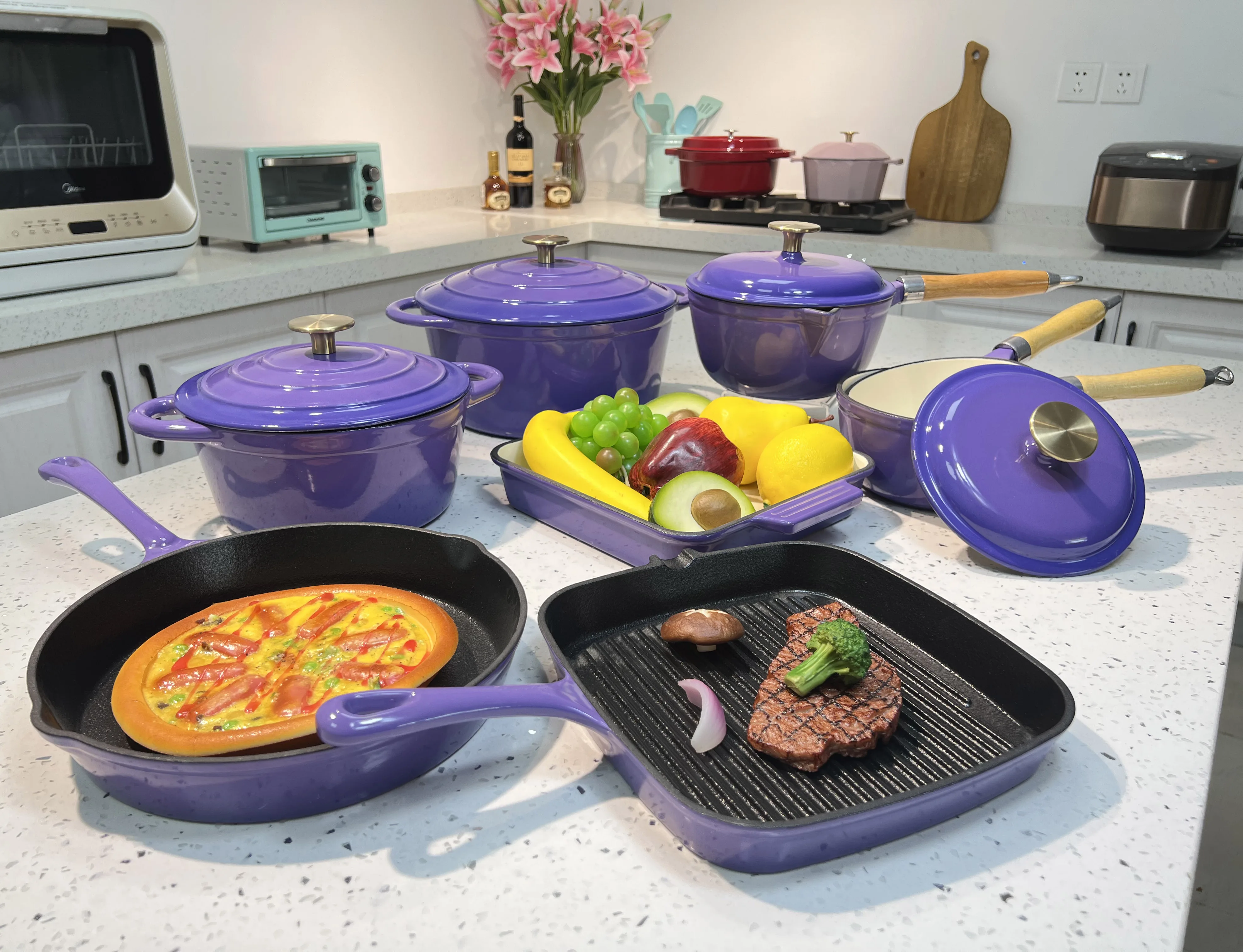 Home Kitchen Cooking Product Stainless Steel Pizza Non Stick Baking Pan ...