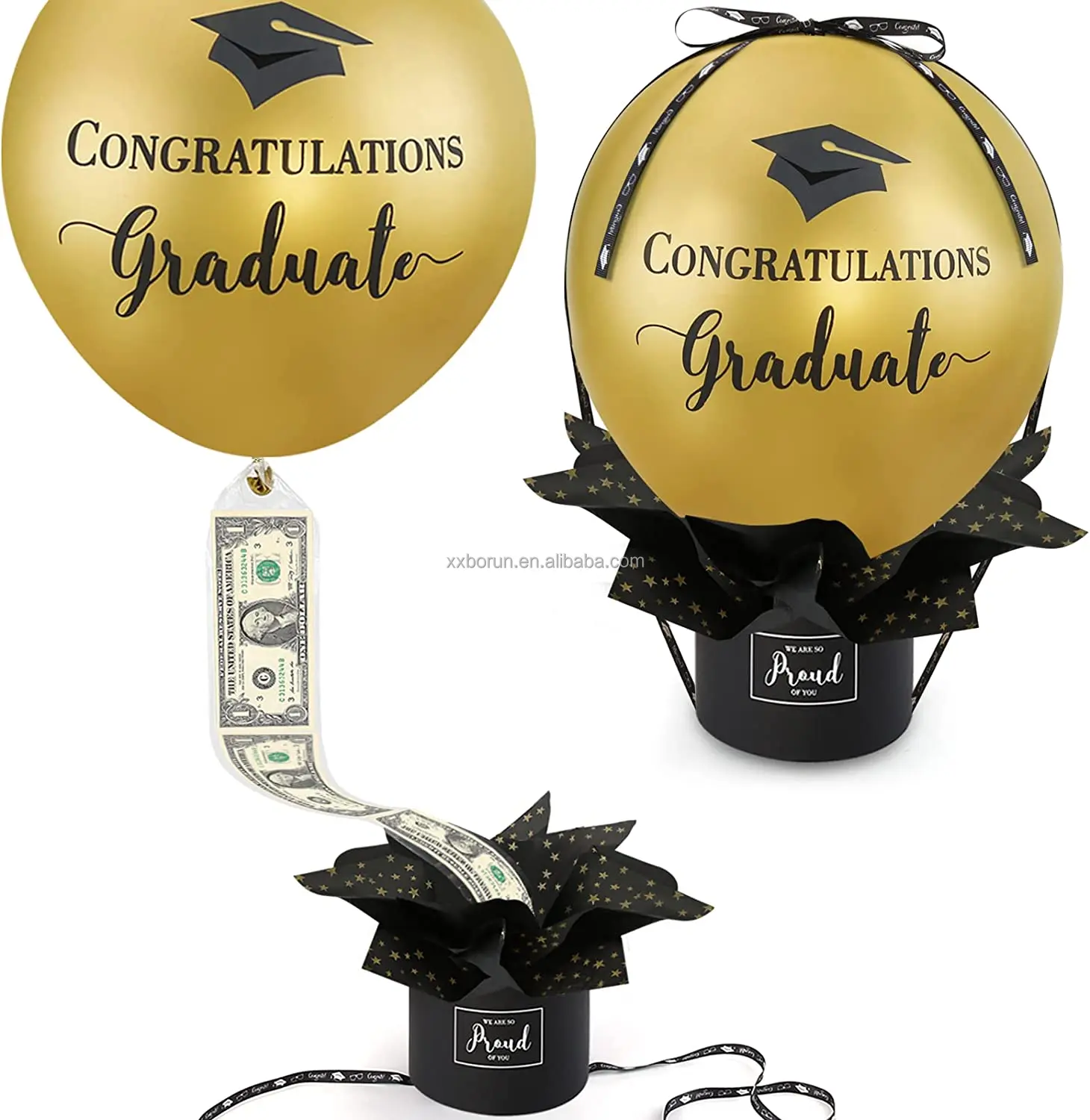 Custom Balloon Gift Box for Graduation - Eco-Friendly Fun