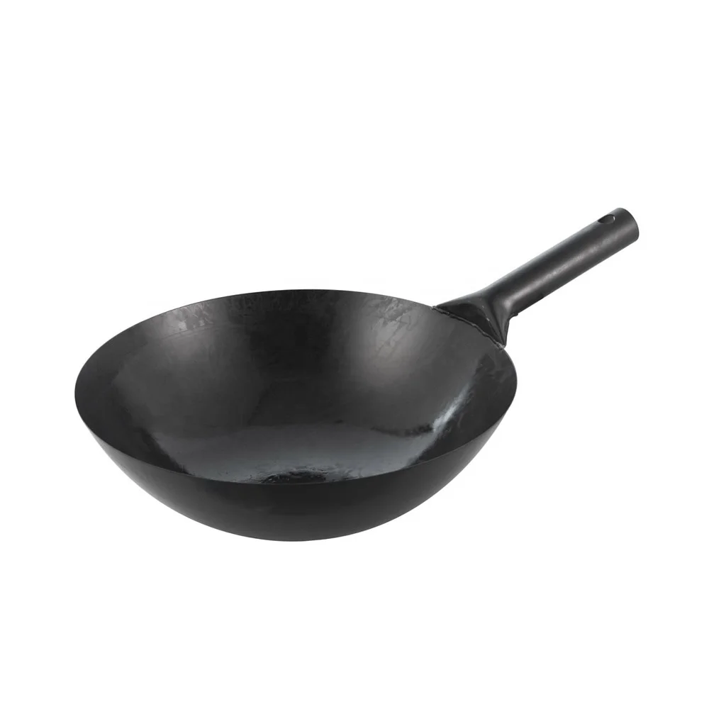 Cast Iron Enamel Wok - 32cm Fry Pan for Healthy Cooking