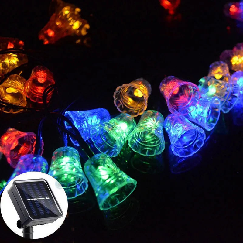 Solar Jingle Bell String Lights Christmas Decorative String Lights ...