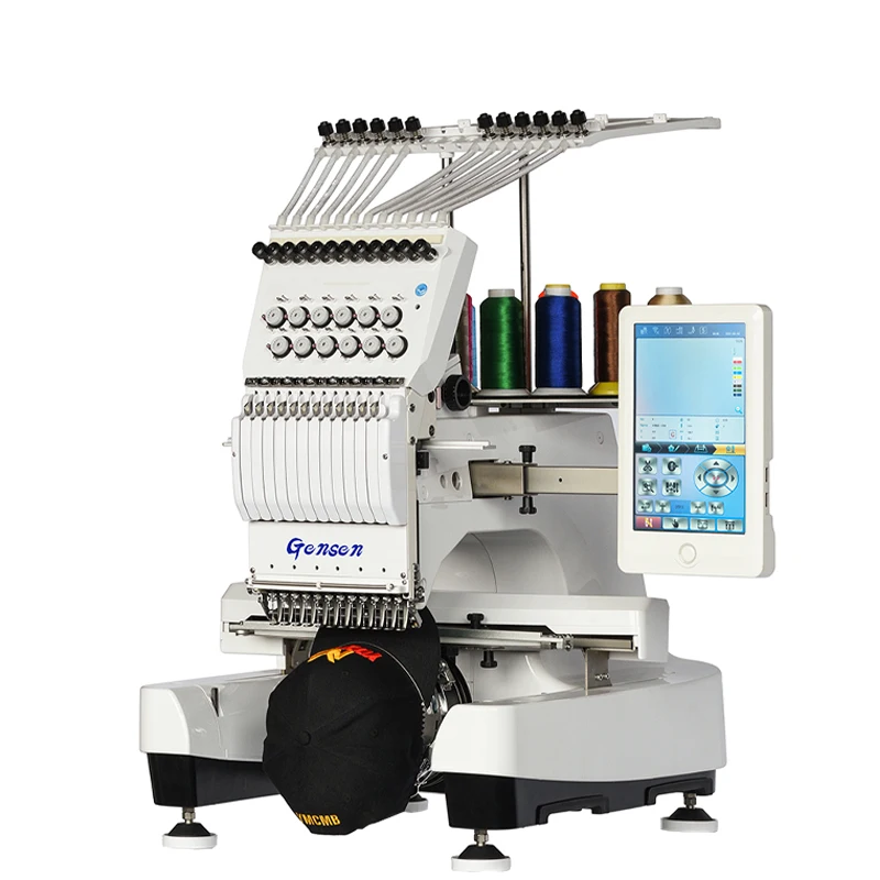 Gensen One Heads Embroidery Machine Industrial Use Computerized 12/15 ...
