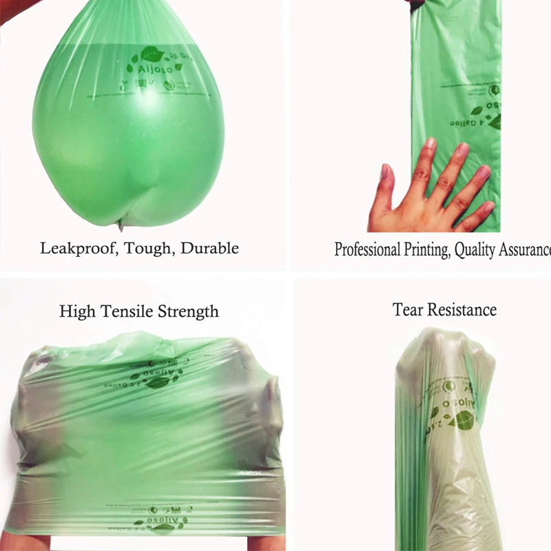 Customized Full Biodegradable Plastic Free Garbage Bags