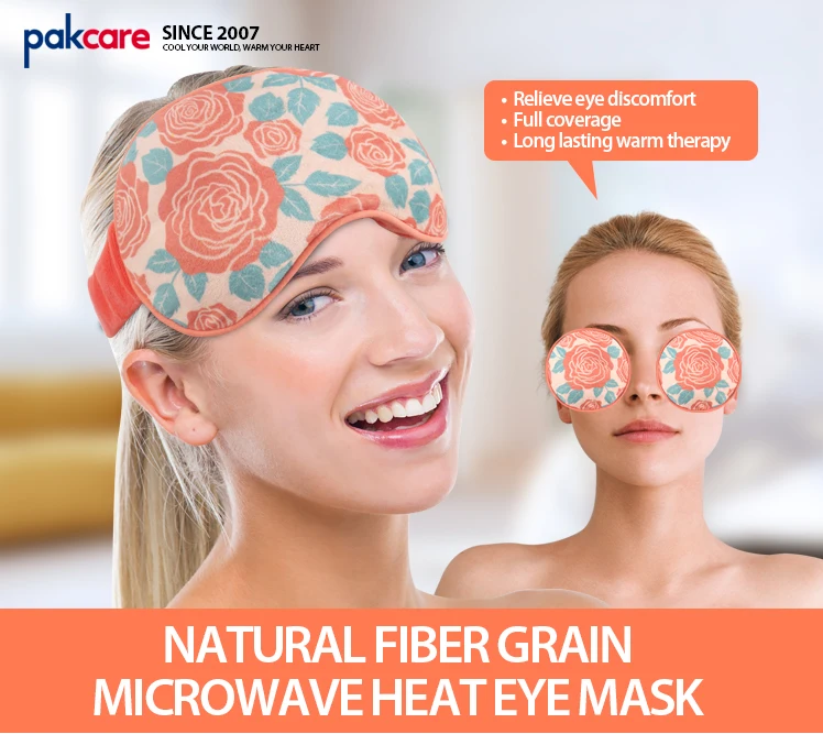 Pakcare Oem Microwavable Natural Fiber Grain Therapeutic Eye Mask Moist ...