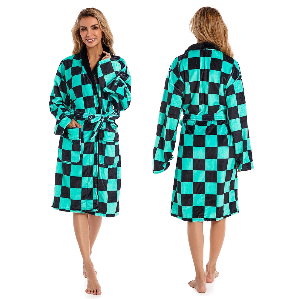 Tanjiro Kamado Giyuu Tomioka Cosplay Bathrobe - Unisex
