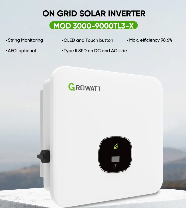 Growatt 9kw 10kw 12kw String Inverter On Grid 10kw Inverter For Solar ...