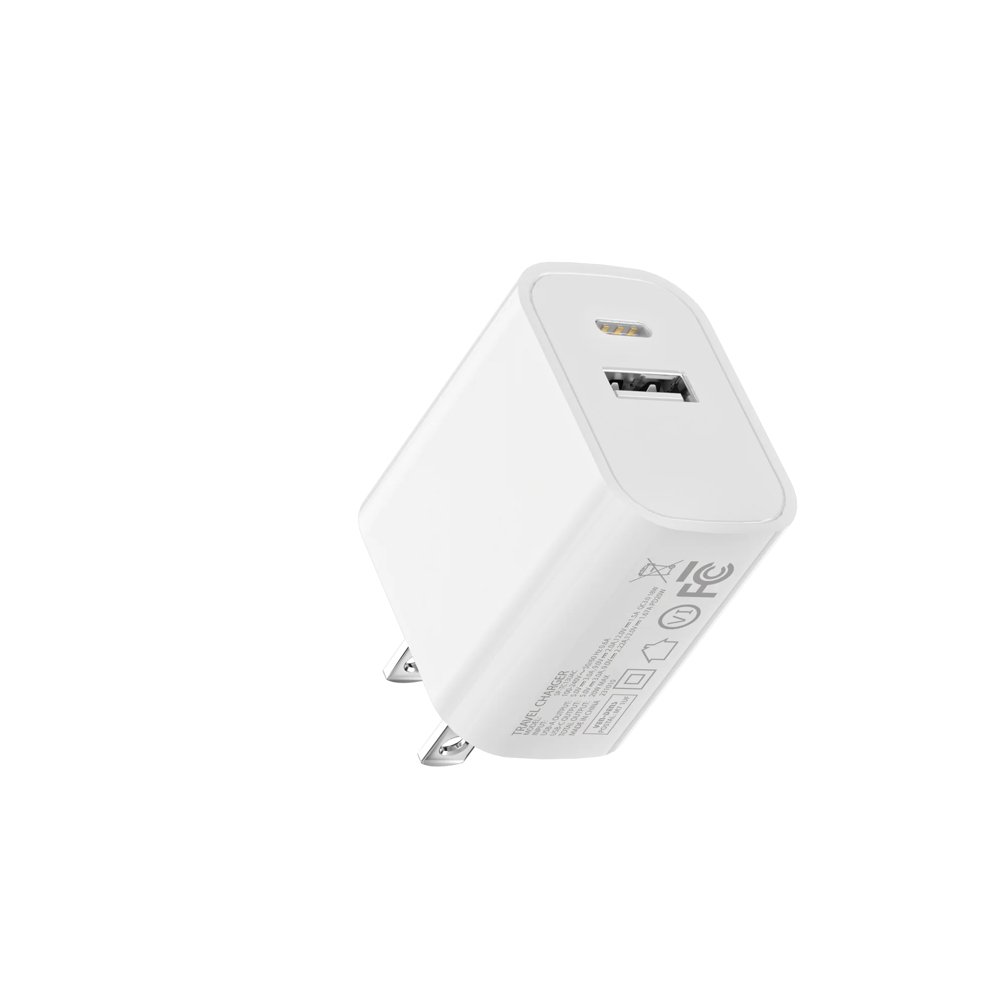 Wholesale Price PD20W USB+Type-C Fast Charging Wall Charger American ...