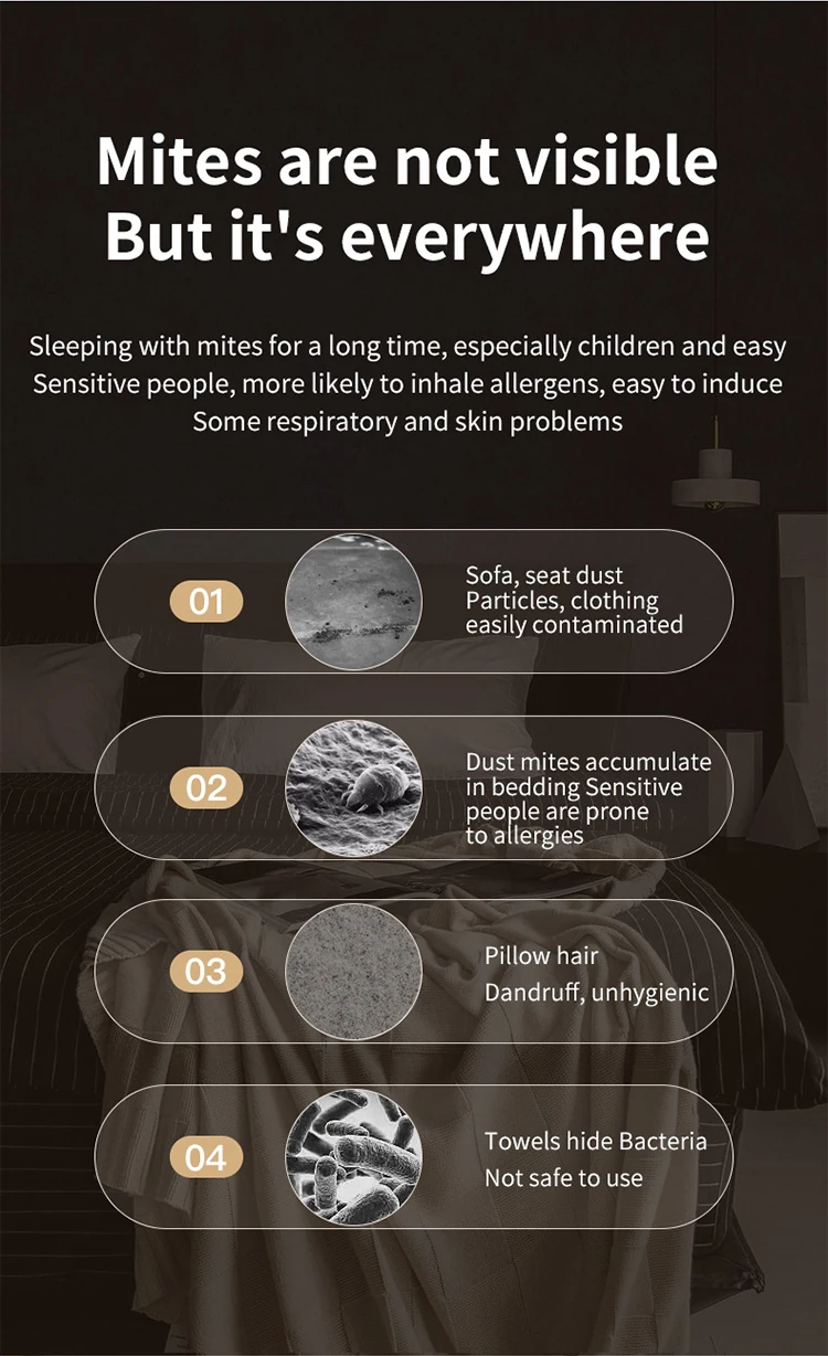 2024 12000pa Handheld Uv Vacuum Mattress Cleaner Dust Mites Remover For ...