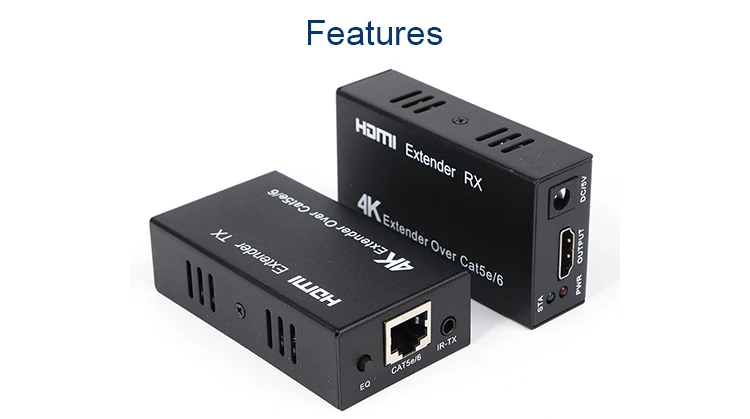 Mini 4k-hd Extender Over Cat6 Support 4k@30hz With Ir - Buy 4k Hd ...