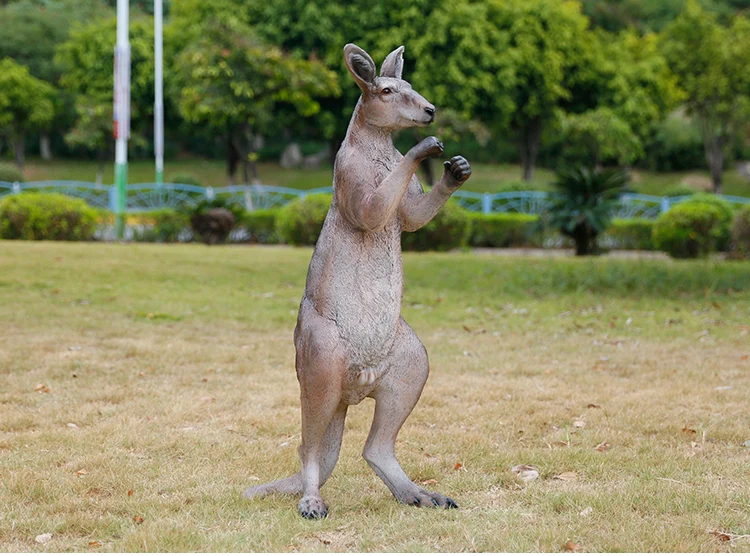 Customization Large Fiberglass Simulation Kangaroo Model Ornament Resin ...