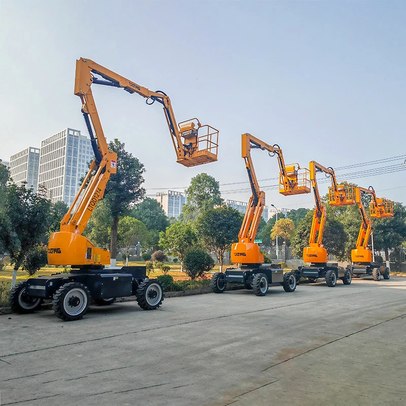 Chinese 8~22m Towable Articulating Boom Lift 10m 15m 25m 35m Mobile ...