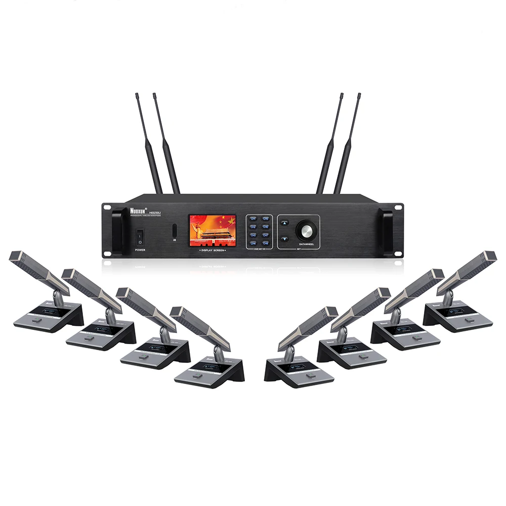 8 Channel UHF Wireless Microphone System for Church & Conference