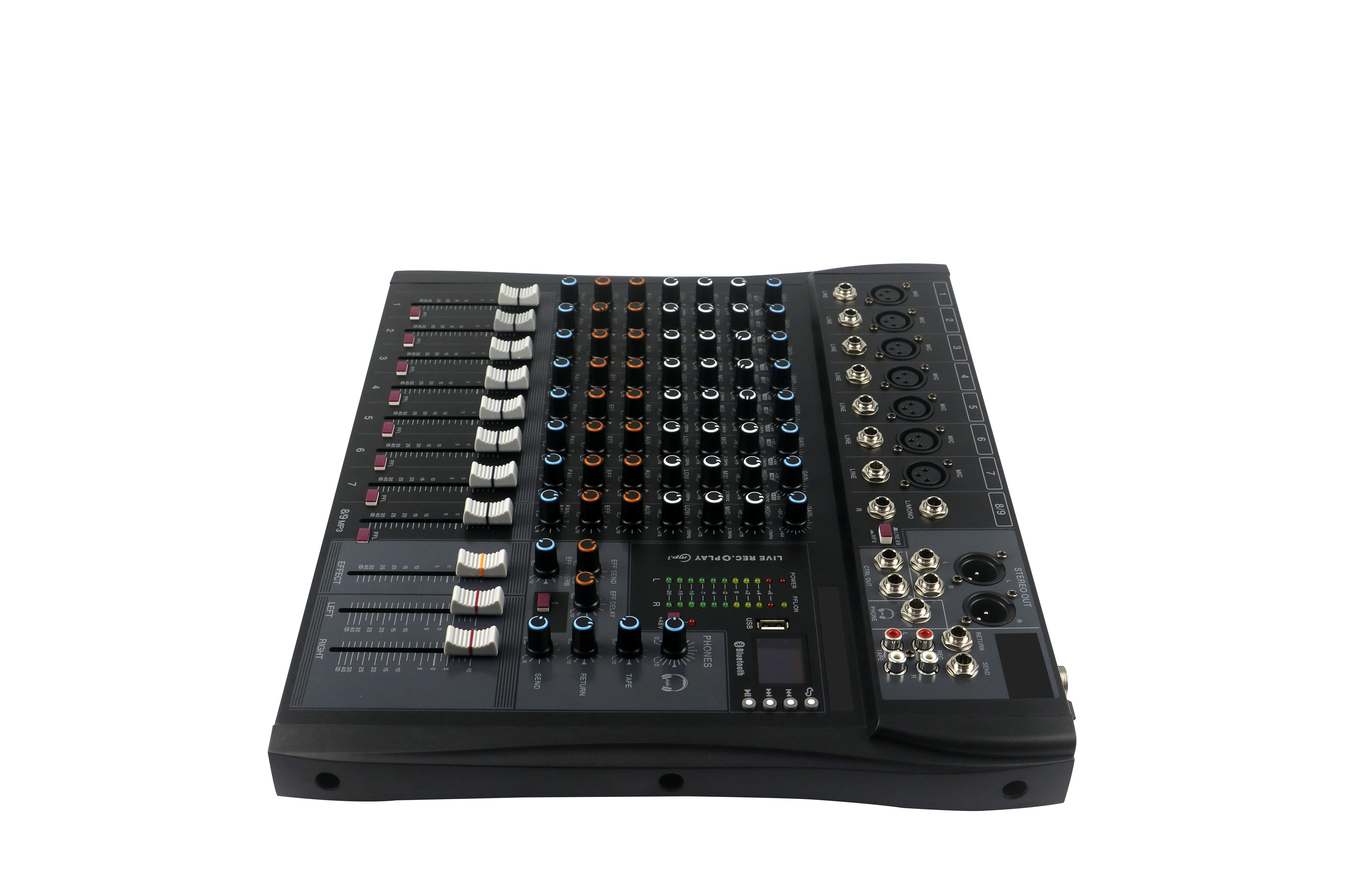 Clavax MR-80S Professional Audio Mixer - 8 Channels USB