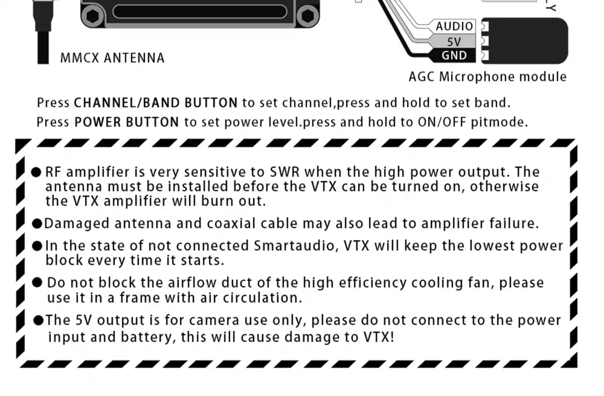 Rush Tank Max Solo 5.8ghz 2.5w High Power 48ch Vtx Video Transmitter ...