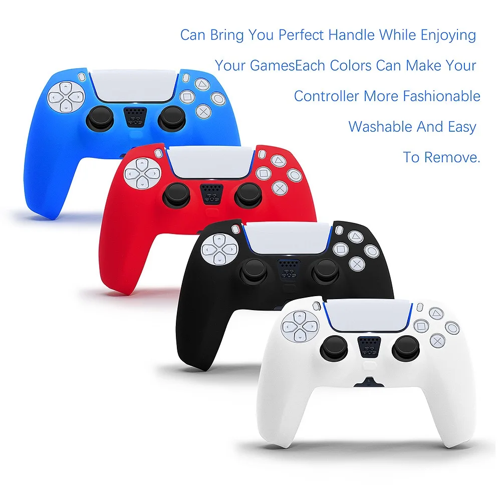 Silicone Dual Controller Case for PS5 Big Charging Hole Cover Skin with ...