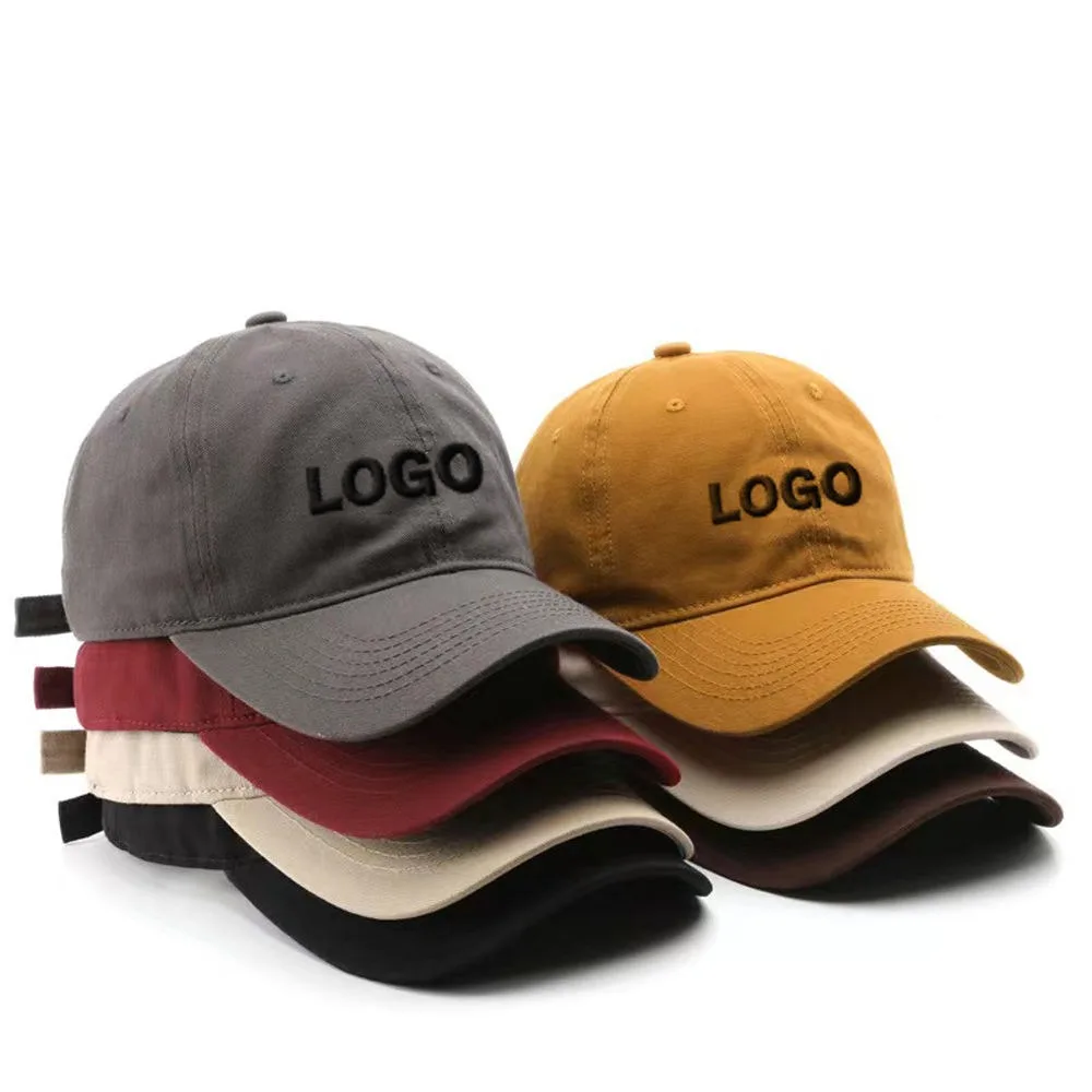 Alibaba.com: Classic 6 Panel Soft Unstructured Washed Cotton Caps Bulk ...