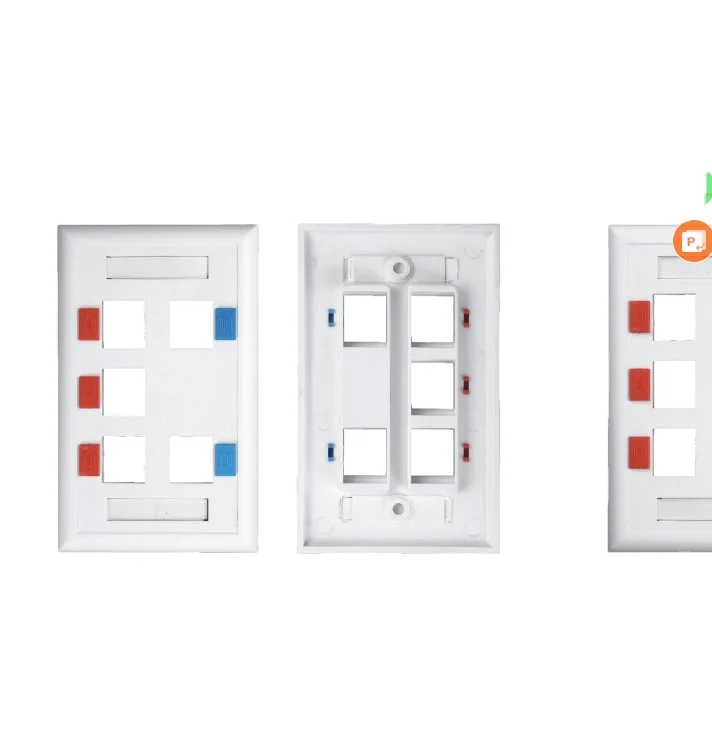 Cat5 Cat6 Cat7 Rj11 Rj45 2 Port Type 7*114 Networking Faceplate 2 Port ...