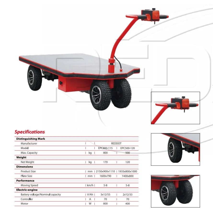 Electric Hand Cart - Battery Operated Platform Trolley with 800kg ...