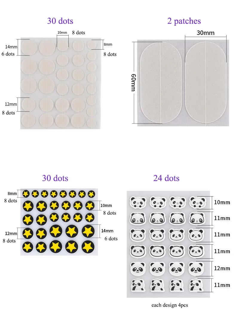 Invisible Hydrocolloid Acne Pimple Cover Patch - 36, 72, 108 Count