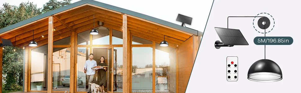 High Quality Solar Panel Light Indoor and Outdoor Light 5M Cord Comet ...