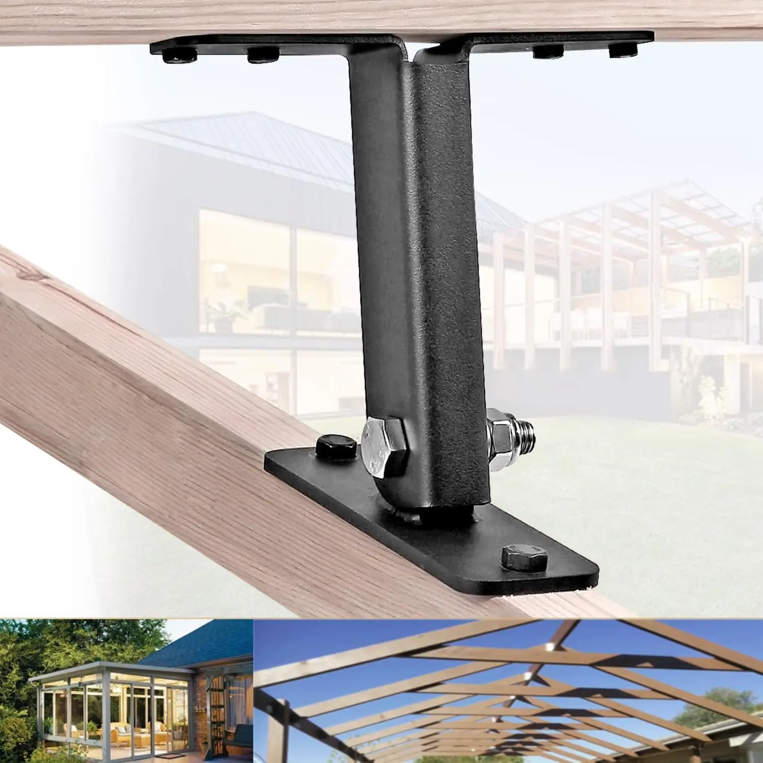 Roof Riser Brackets Kit for Pergola - Heavy Duty & Durable