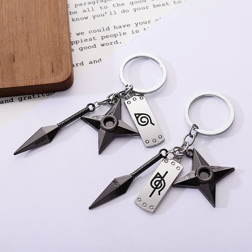 Kunai Shuriken Konoha Ninja Keychain For Bags 2021 Men Anime Trinkets ...
