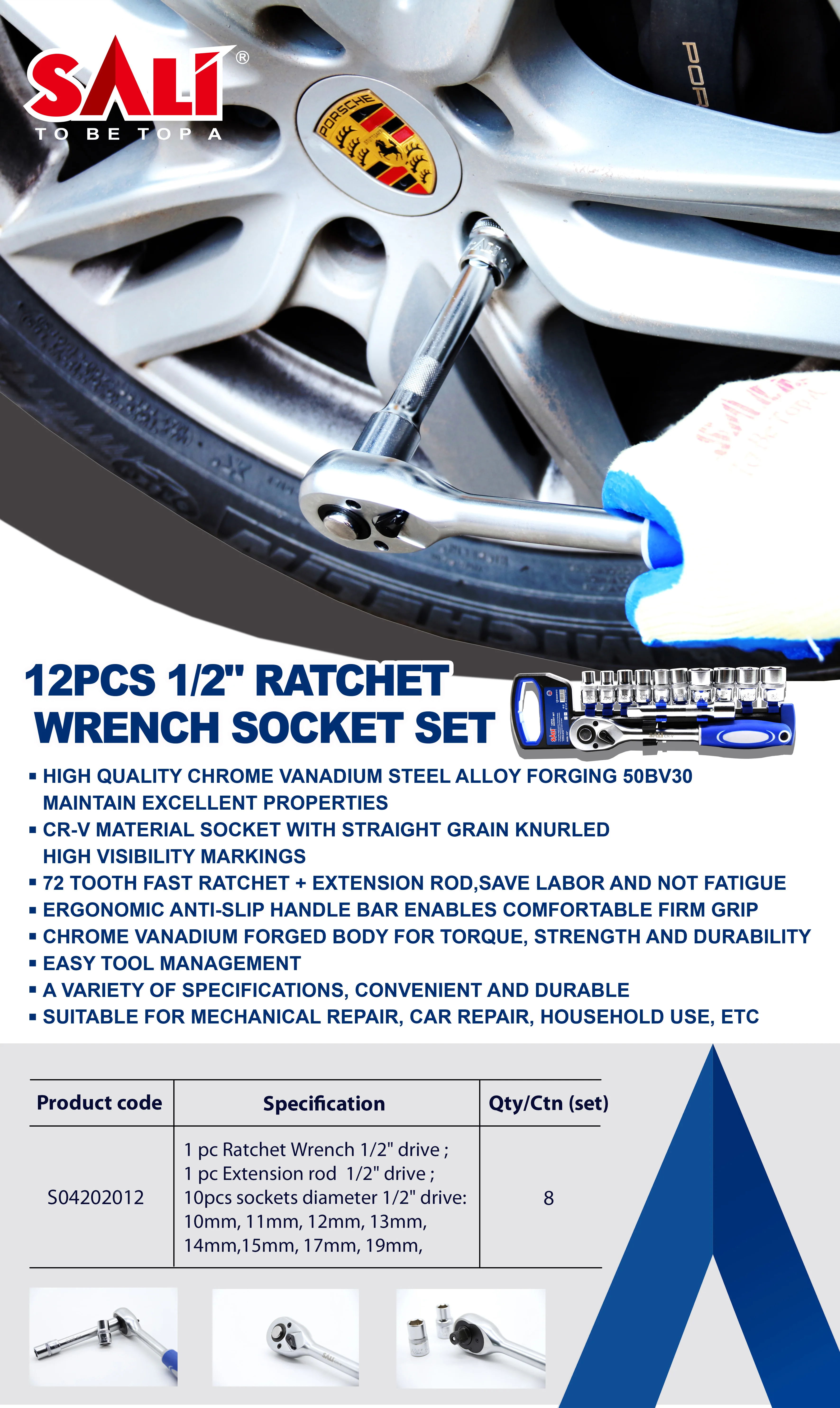 Sali High Quality Standard And Metric 12pcs Multifunctional Hand Tools ...