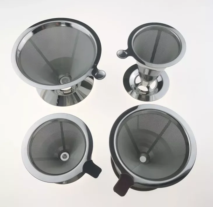 Portable Stainless Steel Pour Over Coffee Filter V60 Drip Coffee ...