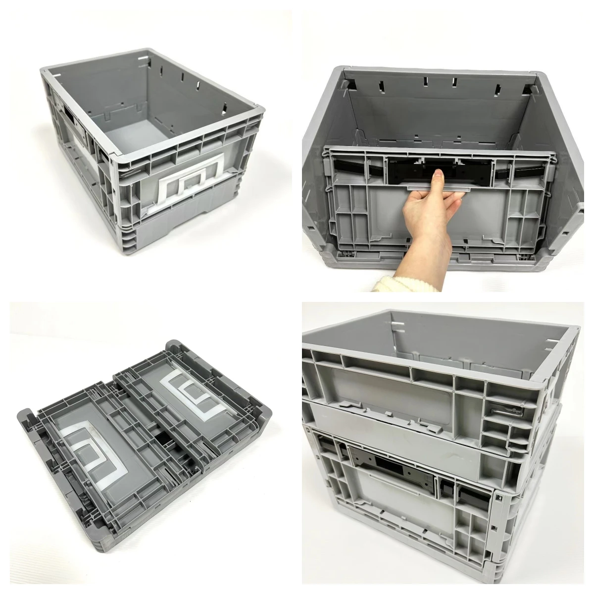 Plastic Storage Moving Transport Logistic Turnover Totes Bins Stackable ...