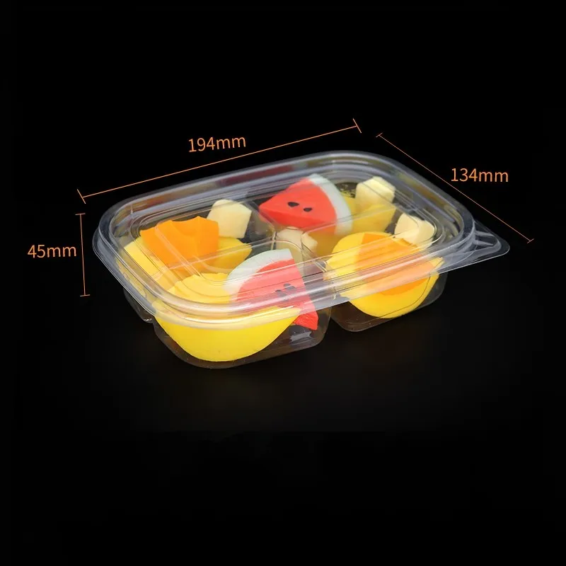 Clear Plastic 2 3 4 Compartment Inner Food Container Pet Disposable ...