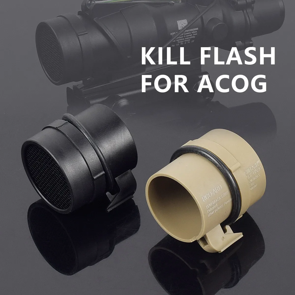 Tactical ACOG RMR Scope Killflash Cover Lens Protector Hunting Optic ...