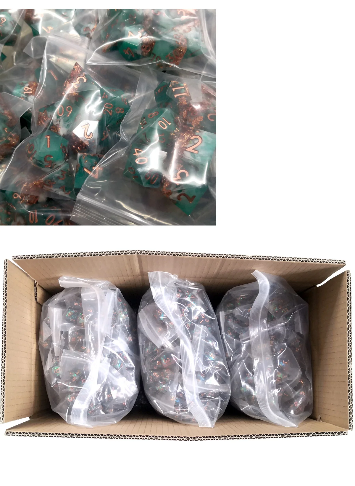 Rpg Dice For Role Playing Table Game Polyhedral Resin Dnd Dice Set ...