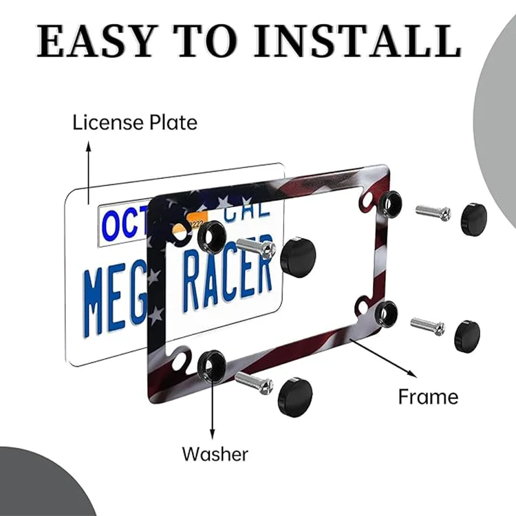 Custom Logo Motorcycle License Plate Frame Wholesale Motorcycle License ...