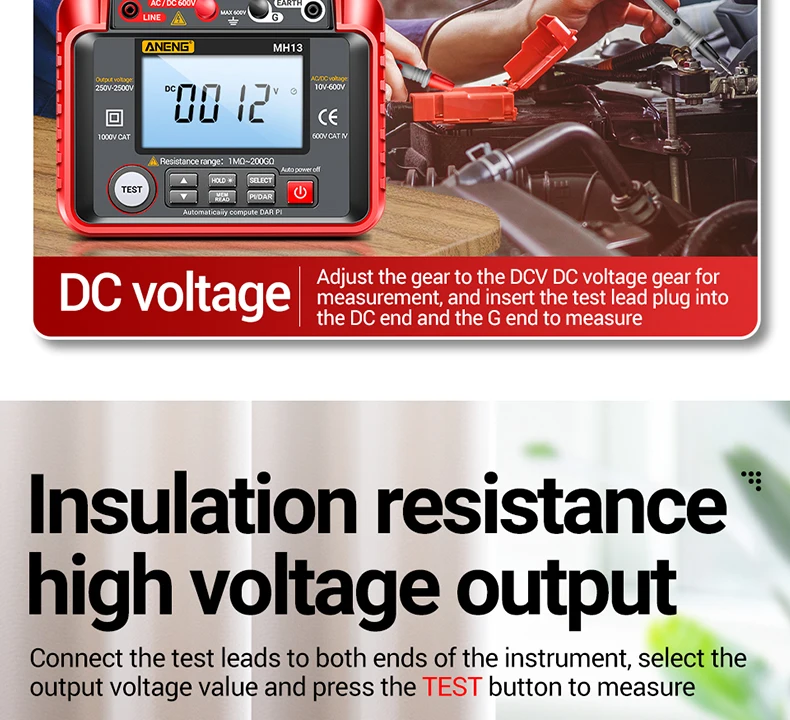 ANENG MH13 Digital Multimeter & Insulation Tester Megohmmeter Tool