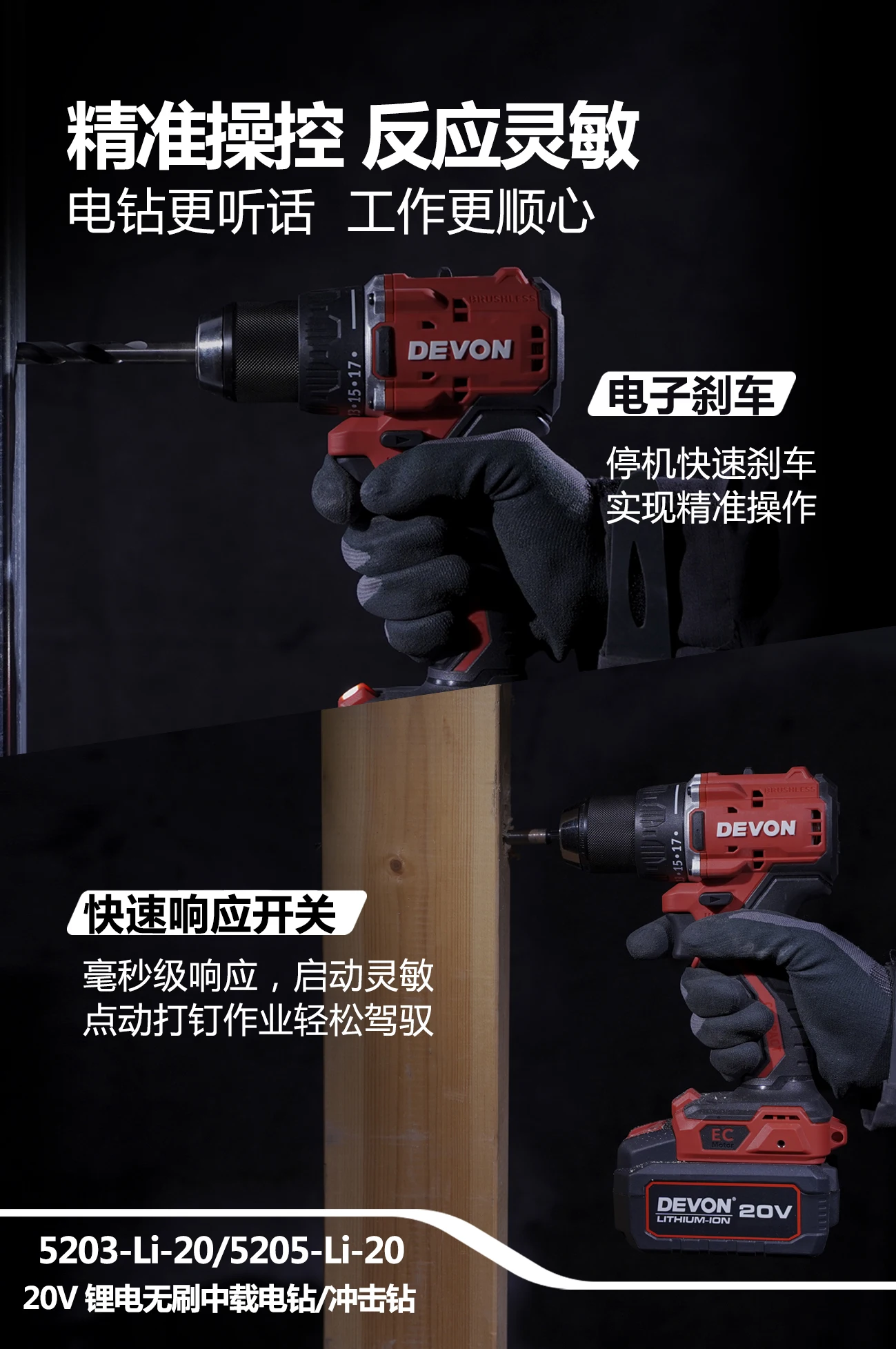 Devon 90nm Brushless Motor Power Cordless Drill Driver Kit 21v 18v Lithium - Buy Screwdriver ...