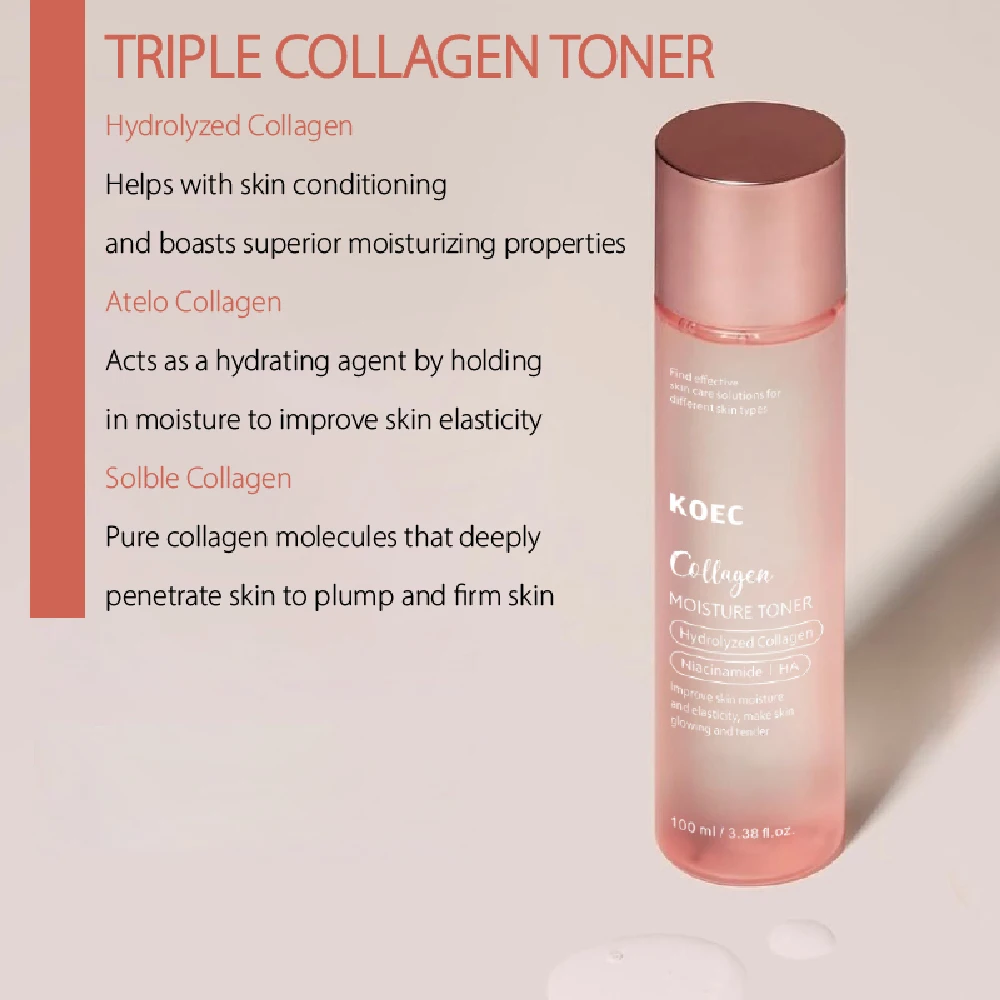 KOEC Triple Collagen Toner 100ML - Deep Hydration & Nourishment