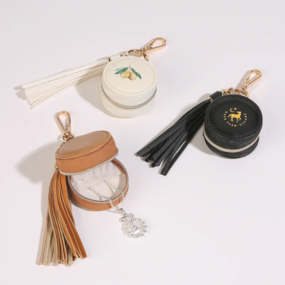 New Arrival Portable Mini Jewellery Key Chain Case PU Leather Travel ...