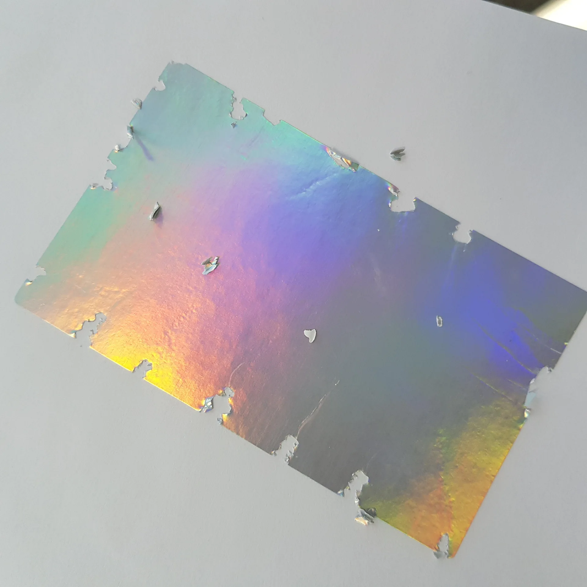 Holographic A4 Destructible Stickers - Graffiti Hologram