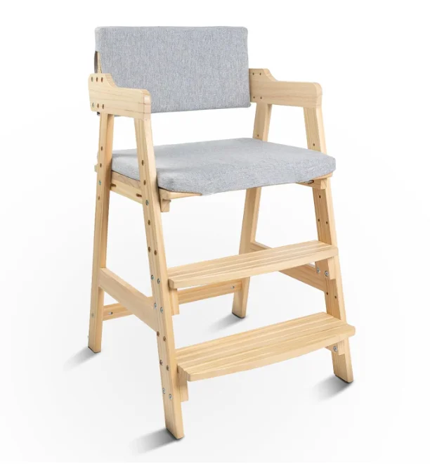 Wooden High Chair Height Adjustable High Chairs for Babies and Toddlers ...