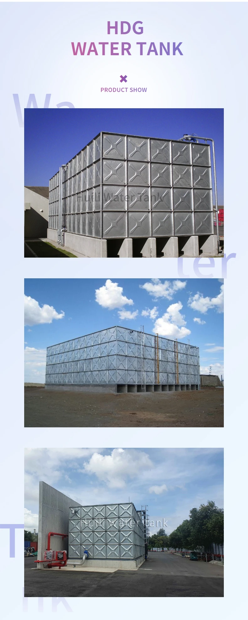 30000 Litre Water Tank Farm - Durable Hot Dip Galvanised Steel