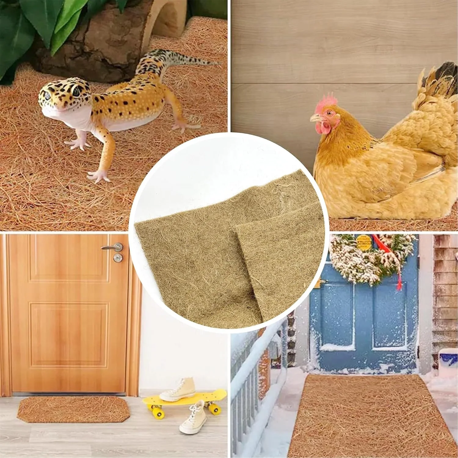 Custom Natural Jute Fiber Fleece Felt Chicken Coop Nesting Pad Poultry ...