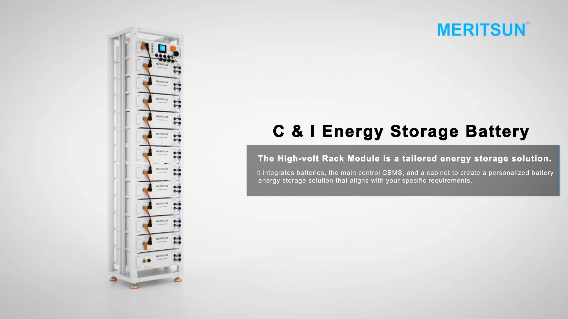 Meritsun 200kwh Commercial And Industrial Ess Solar Battery Energy ...